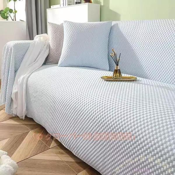 接触冷感 ソファーカバー マルチカバー 夏用 1/2/3/4人掛け 北欧風 洗える 洗濯 エレガント かけるだけ おしゃれ 高級感 ハイバック ワイド ソファ マット カバー 汚れ防止 ソファー保護 防水 夏 おしゃれ 韓国カラーグリーン、...