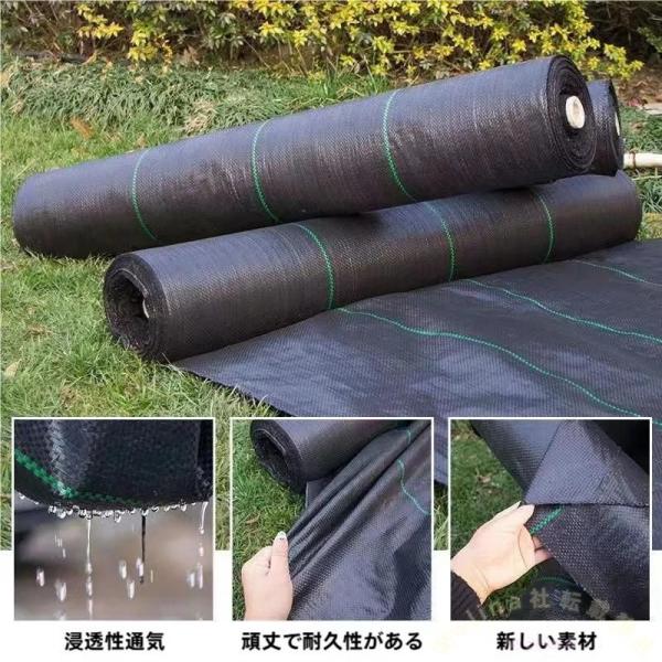 防草シート 3ｍ × 100ｍ 大面積専用 1本 100メートル ソーラーパネル 向け 除草 園芸 シート 庭 ガーデニング 黒 ブラック 農用