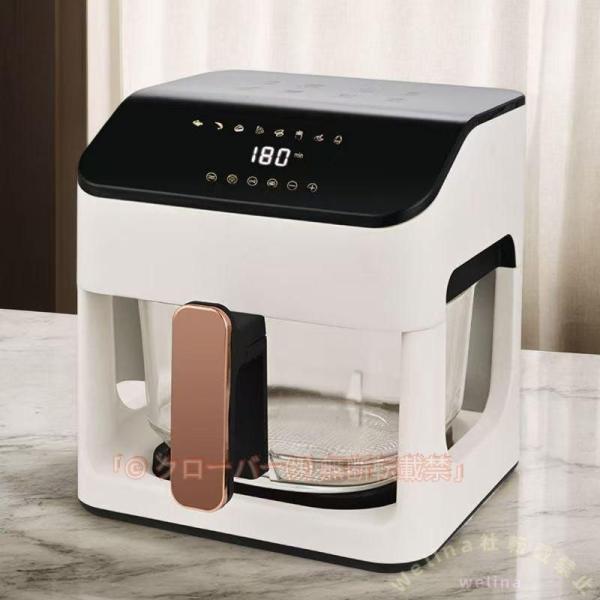 仕様製品名：エアフライヤー色：ブラック容量：5L定格電力：1350（W）定格周波数：50HZ定格電圧：110vタイミング制御：0-30分温度管理：0-200℃募集人数：4?5名制御方法：機械的加熱方法：加熱管加熱安全機能：過熱保護パッケージ...