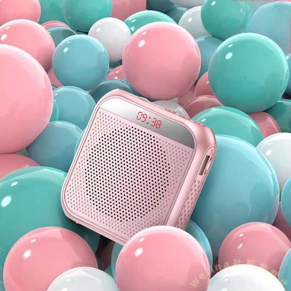 拡声器 小型 ハンズフリー 拡声器スピーカー メガホン マイク 拡声器アンプ メガホンスピーカー ミニ ポータブル 体育祭 講演 集会 持ち運び 白