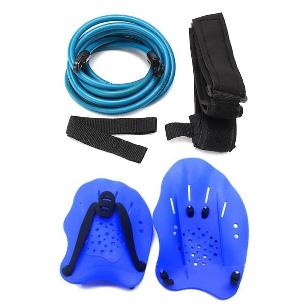 【商品名】　Eesu cos水泳用 トレーニングチューブ パドルセット ストレッチコードパドル 筋トレ 野球トレーニング サッカートレーニング 様々なス 【商品説明】　・【コンパクトで持ち運びも便利！】軽量なので持ち運びにも便利！いつでも簡...