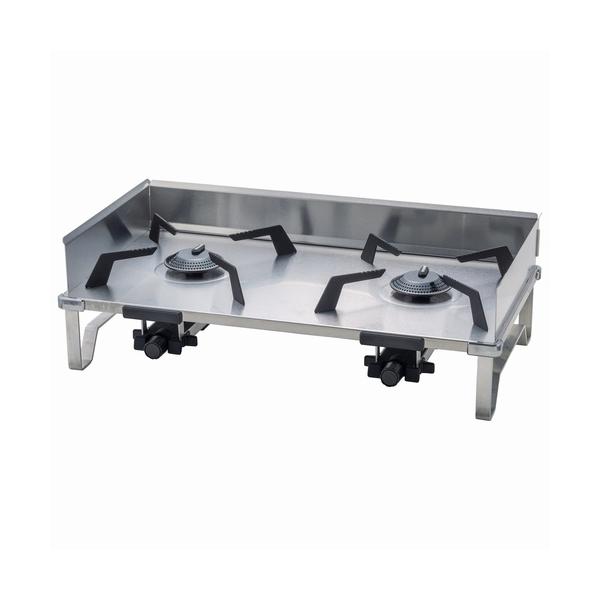 ■PSマークの種類：PSLPGマーク■届け出事業者：新富士バーナー株式会社■登録検査機関名称：JIAマイクロレギュレーター搭載の薄型2バーナー。製品サイズ(WxDxH)幅473×奥行252×高さ145mm（風防取り付け時）幅468×奥行25...