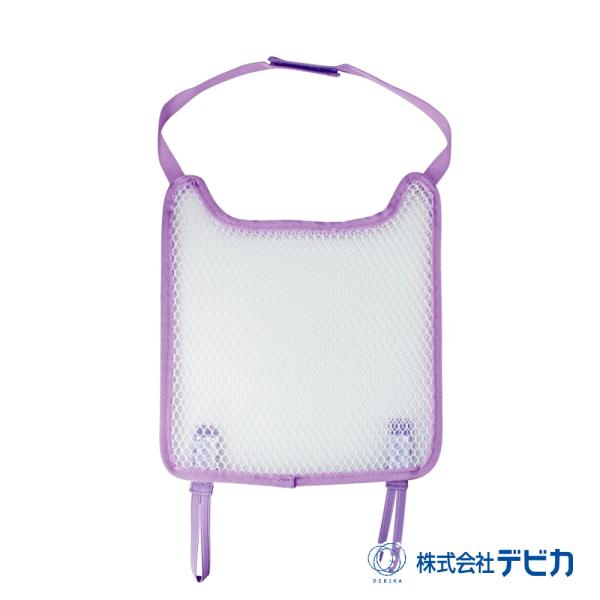 ランドセル用の背あてメッシュパッド・立体メッシュがランドセルの密着を防いで背中爽快!・水洗いOK。・簡単取付!・ヘリ付き、ヘリなし両方のランドセルに対応。デビカランドセル用爽快背あてパッド　パープル143017●商品サイズ：W240×D9×...