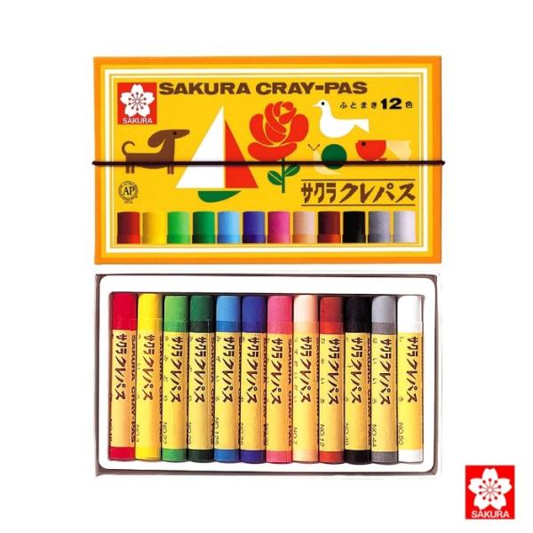のびのびと自由に描けるように作られたクレパスです均一なやわらかさなので、混色・重色が自由にできます子供たちの手に合わせた太さとやわらかさを兼ね備えていますので、折れにくく、面塗りも線描きも自由自在ですサクラクレパスクレパス太巻き　12色LP...