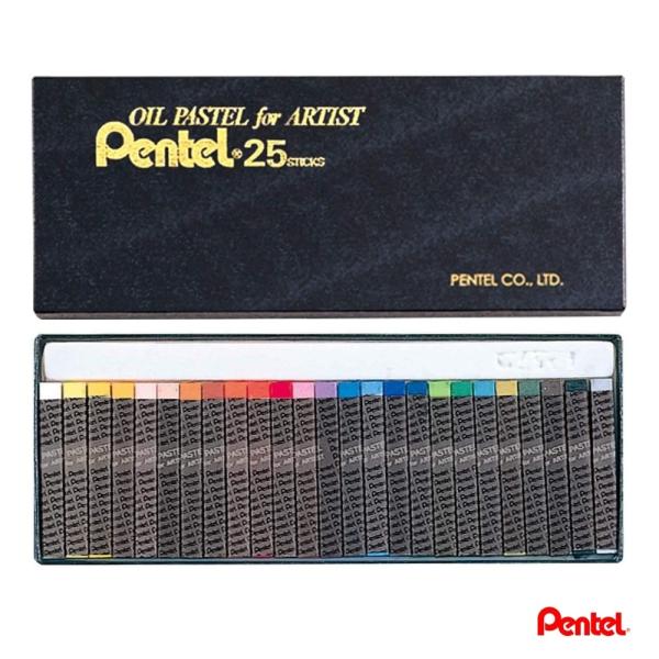 色ののびや発色に優れた、最高級品質の専門家用パスチョークアートにも最適ぺんてる専門家用パス　PTA-25D●セット色数：25色●本体サイズ/重さ：221×88×20ｍｍ/220g●色軸：顔料・体質顔料・ワックス・オイルクレパス／クーピー／ク...