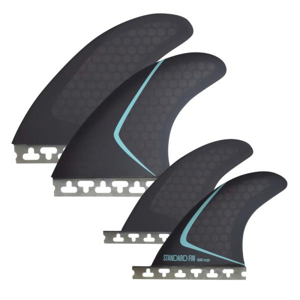 【TLS FIN QUAD FINS SET FUTURE TAB】■ セット内容FRONT FIN × 2枚 ＋ BACK FIN × 2枚すべて、FUTURE TUB仕様■ FRONT SIDEBASE : 116mmDEPTH : 1...