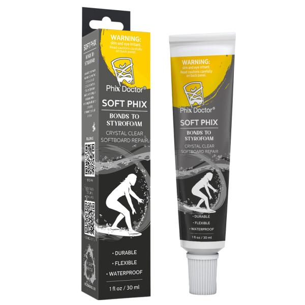 【 PHIX DOCTOR SOFT PHIX SOFTBOARD REPAIR KIT 1oz】■ 仕様・ソフトボード用修理剤・ソフトボードの芯材でも表面でも使える・スタイロフォーム/EPS/EVA/HDPE/ゴム/木材/金属・ヘラ・サン...