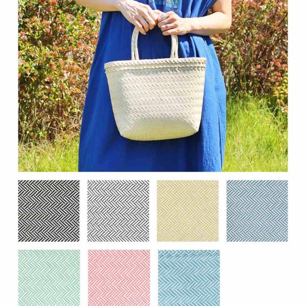 グリーン・ライトピンク・サックスブルー・ギザギザグレーはフチがギザギザタイプになります。シンプルで使いやすいデザインのパサールバッグ！普段使いなら、このサイズのバッグが丁度いい♪コンパクトだけど、たくさん収納できる、程よいサイズ感が人気です...