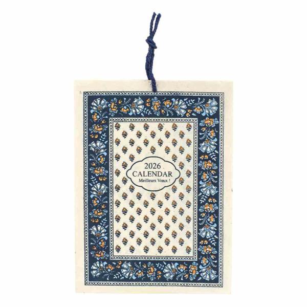 ヒマラヤのぬくもりをあなたの手に。手漉きロクタ紙カレンダーネパールの手漉き紙を使ったハンドペイントのカレンダー。優雅なフランス風デザイン。プロヴァンスの伝統柄をアレンジしたデザインのカレンダー。手漉き紙の原料は標高1,800〜3,000mの...