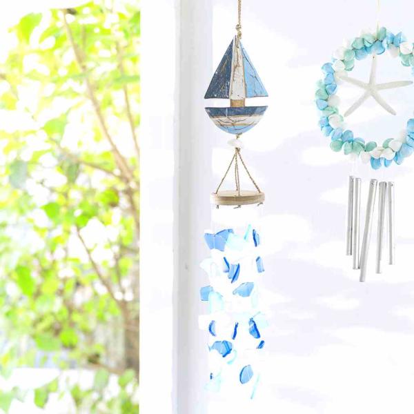 お部屋に飾ってマリンテイストに♪シャビーな風合いに仕上げた、ウッド製マリンモチーフのガーランド。ちょっとした空間に設置するだけで、手軽にマリンテイストの演出が可能です。マリン・リゾート・サマー雑貨売場にピッタリです。生産地 インドネシアサイ...