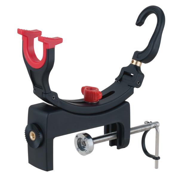 船の小物釣り、ボート釣りに最適の竿受。小型両軸リールや、チョイ投げのスピニングリールどちらにも対応します。もちろん、タテ・ヨコ取付、自由自在の竿角度など、便利な機能が満載です。竿尻受部は360°回転し、右掛、左掛のいずれにも対応できます。ハ...