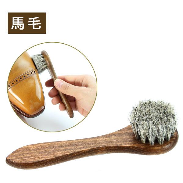 靴用の馬毛ブラシ（ドイツ製）(ハンドルタイプ)です。■商品詳細■本体サイズ約150mm(もち手部分)JANコード / 4971671171640