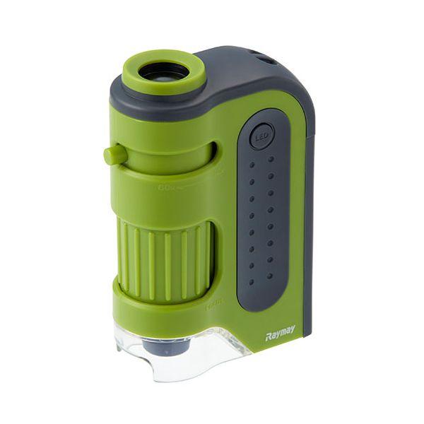 【商品名】 レイメイ藤井 ハンディ顕微鏡ZOOM 手軽に持ち歩きできる 倍率60〜120倍・UVライト・ストラップ付属 グリーン RXT1143M 【ジャンル・特徴】 手軽に持ち歩きできるハンディ顕微鏡のズームタイプ [ RXT1143M ]