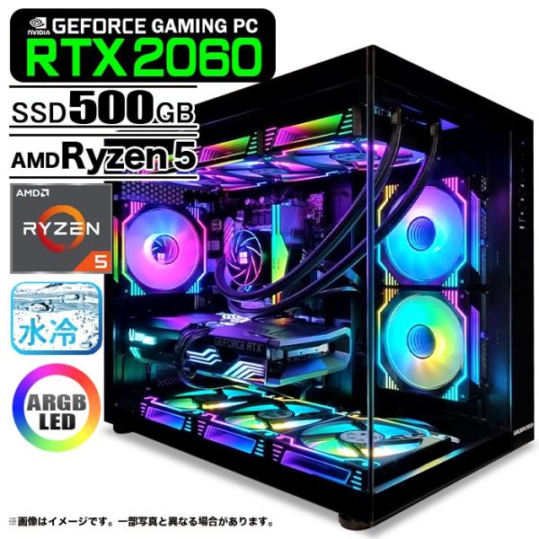 ■新品パソコン　保証12か月型番 PASOUL 極 海景房 GMQ360 ブラックCPU：AMD Ryzen5 5600GTメモリ：16GBSSD：NVMe M.2 SSD500GBグラフィック：nVIDIA GeForce RTX 206...
