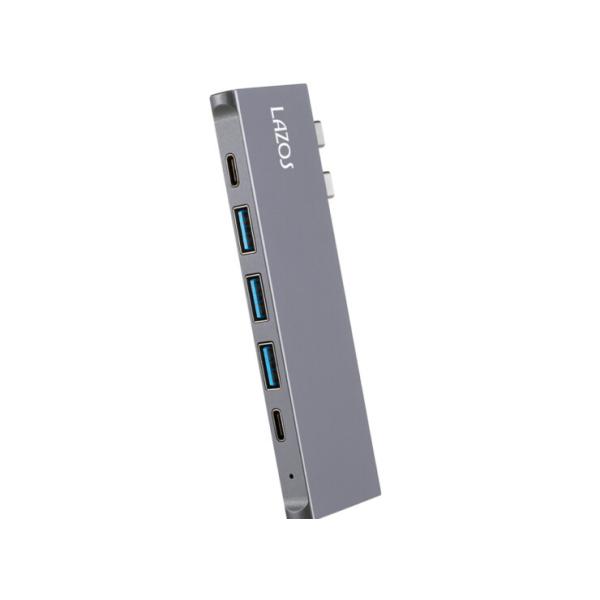 LAZOS ラソス8 in 1 Type C ハブ（For MacBook Pro / Air）・MacBook Pro/Airで機能を拡張できる8ポート変換アダプター・セルフパワー機能のType-Cポートは最大100Wまで、Thunder...