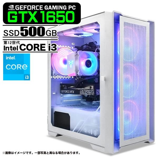 スペック■新品パソコン　保証12か月型番：PASOUL 煌 WHMCPU：第12世代 Intel Corei3 12100FRAM：16GBSSD：NVMe M.2 SSD500GB 転送速度 2300 MB/Sグラフィック：nVIDIA ...