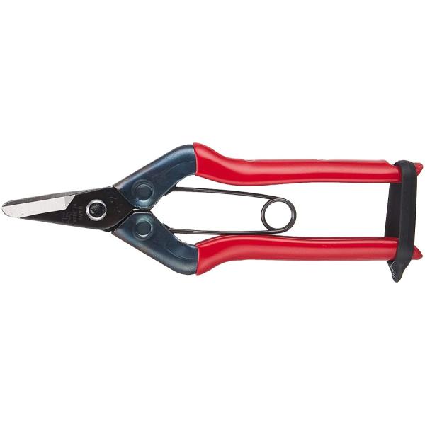 果実、野菜の収穫、窪んだヘタ、輪切り。【機能・特徴途】曲刃です。【仕様】全長：160mm重量：100g刃長：23mm【材質】刃：高級炭素刃物工具鋼。柄：鋼板製・プラスチックコーティングチカマサ 菜果鋏 鋏 はさみ ハサミ 果実収穫 野菜収穫...