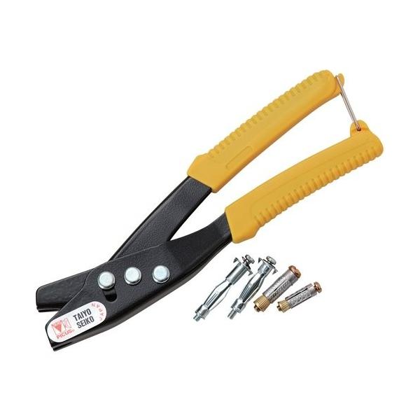 【用途】ボード、コンクリートにアンカー、プラグを取付。【特長】奥様でも簡単、DIYからプロまで広範囲に使えるボードアンカーツールです。【仕様】重さ：280g長さ：220mm材質：柄：スチール　本体：スチール付属品：ボードアンカー2本、コンク...