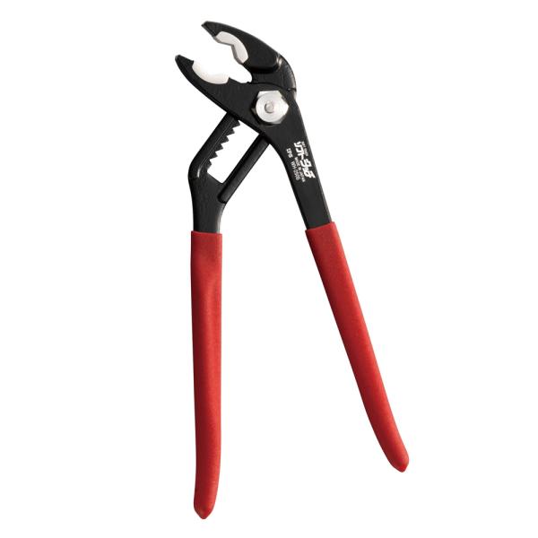 ●樹脂製くわえ部で、はさむ物を「傷つけずに」しっかりつかむ●口幅８段階調節●バネ内蔵機構で連続作業がすばやくできます●メッキ品、プラスチック、真鍮、ステンレスなどキズをつけてはいけない対象物への作業に適していますウォータープライヤー/工具/...