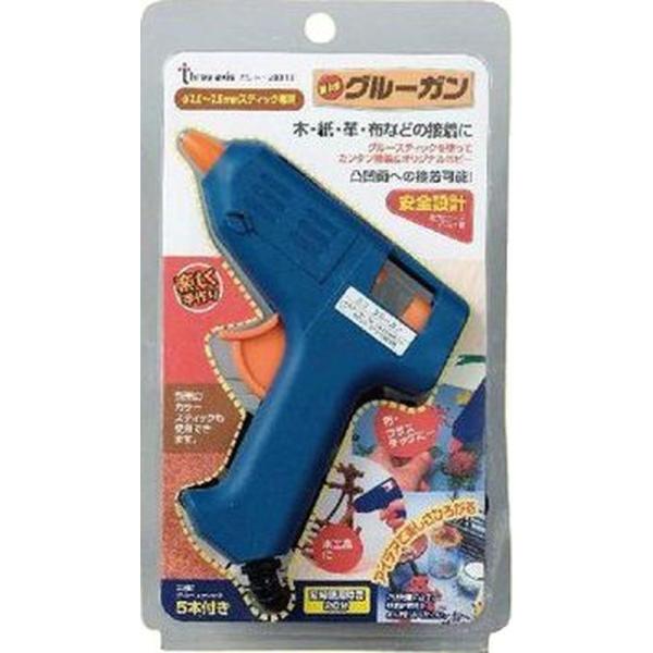 木・紙・革・布などの接着に布・プラスチック・木工品に凹凸面への接着可能ガラス・タイル・陶器・石・金属の接着にヒューズ内蔵の安全設計定格使用時間20分φ7.0〜7.5mmスティック専用半透明グルースティック5本付き電源：AC100Vミツトモ製...
