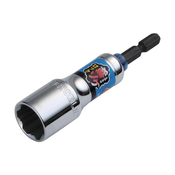 【特長】独自設計の6角形状「JAWS　LOCK」です。広い接触面でなめたボルトもしっかりキャッチします。緩めるときはギザ加工でボルトにがっちり食いつきます。衝撃吸収材を使用した軸で、トーション効果と衝撃吸収材で軸折れを防止し、従来比で耐久性...