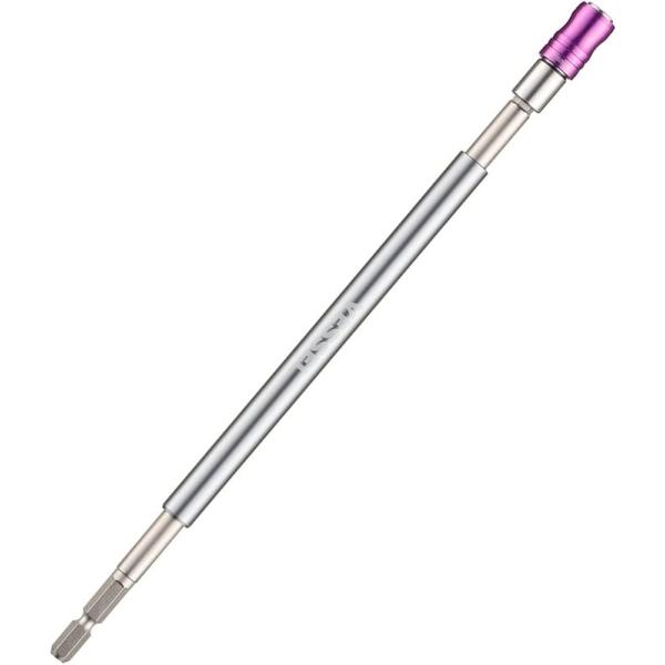 【用途】狭く奥まった個所、高い場所のネジ締めなど【特長】●チャック径13mm。狭い箇所で引っ掛からない。●引きタイプのスリーブチャックで、装着したビットが落ちにくい。●耐腐食性に優れたアルマイト仕上げのアルミスリーブ。●カラーでサイズを色分...