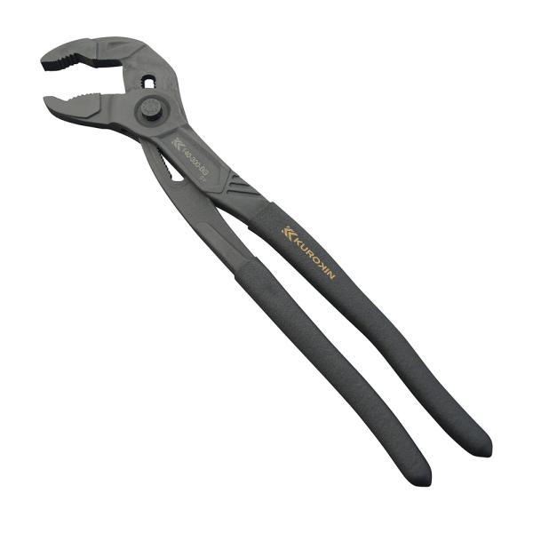 【特長】プッシュボタンにより、素早く簡単にアゴの幅を調整でき、不意に開き幅が変わることがありません。25段階の開き幅調整が可能です。くわえ部はパイプから板材までしっかり掴める菱型形状。【用途】配管作業や車の整備、水回りの修理などに便利です。...