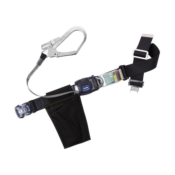 仕様：胴ベルト型(リトラ/鍛造スチールフック/ワンタッチバックル)ベルト色：ブラック、ベルトサイズ：M(幅50mm×長さ1,200mm)ランヤードサイズ：幅18mm×有効長さ1,400mm、ロック機構：なしバックル：ワンタッチバックル、構造...