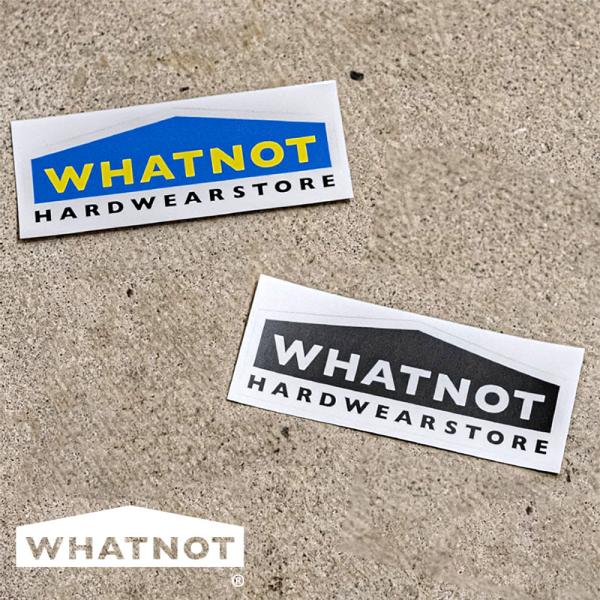 WHATNOT HARDWEAR STOREオリジナルステッカー！屋外対応（耐水仕様）なので車にも貼っていただけます。WHATNOT HARDWEAR STORE　ロゴver（ブルー、モノクロ）サイズ：w123xh48(mm)ワットノット ...