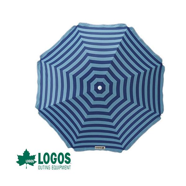 サイズ：（約）直径220cmポール径：（約）直径22／25mm素材：[生地]ポリエステル（UV-CUT加工）[フレーム]スチール●チルト式ロゴス logos パラソル チルト式 首折れ 海水浴 アウトドア キャンプ おしゃれ レジャー ボー...