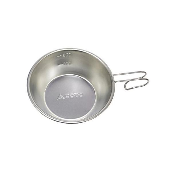 ●SOTOレギュレーターストーブにピッタリ。●本体素材：ステンレス●サイズ：直径115×高さ40mmシェラカップ SOTO 新富士バーナー ソト ST-SC20 皿 カップ 食器 持ち運び ステンレス 軽い 軽量 キャンプ アウトドア バー...