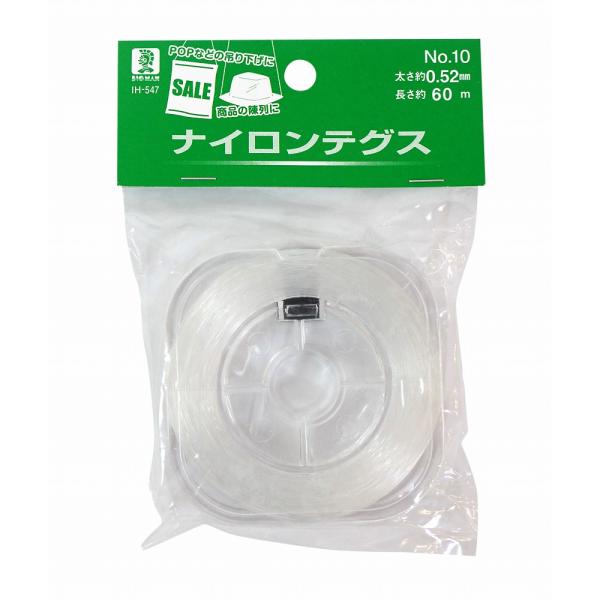 <商品説明>商品・POPの吊り下げや固定に、ビーズアクセサリー・モチーフ・リーフなどのホビー・クラフトなど多用途に最適です。糸の太さ=0.52ｍｍ 長さ=約60ｍ 耐荷重=約10ｋｇ<使用方法>用途以外の使用は、ケガ...
