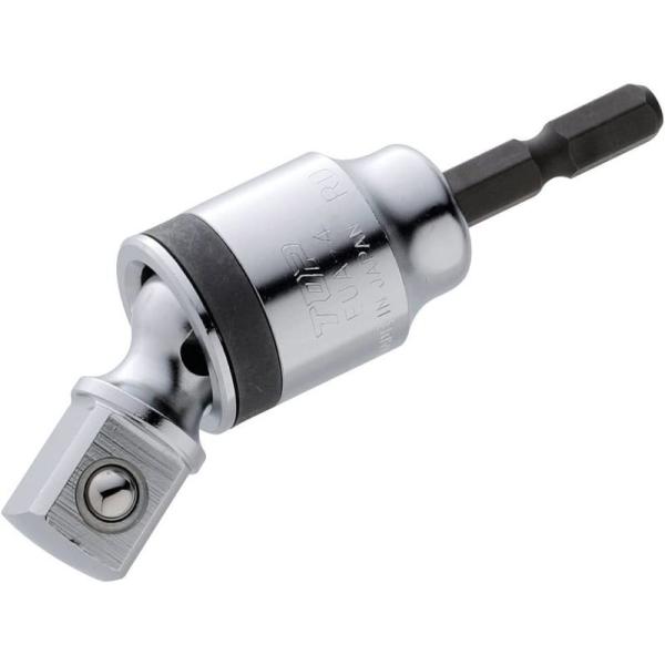 ●曲げ角度30度まで曲がる●14.4Vインパクトドライバー対応型・サイズ:全長85.5×横23×高さ23mm・差込角:12.7mm・曲げ角度:30度・仕様:シャンク部圧入式、14.4Vインパクトドライバー対応