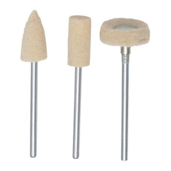 ●金属、ガラスなど超仕上げ、みがき、つや出し(研磨剤が必要です)素材:純毛最高回転数:15000min-1[r.p.m]シャフト径:φ2.35mmPROXXON/プロクソン/28800/純毛バフ/3種セット/4952989288008/ビッ...