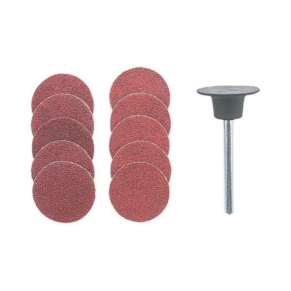 ●木工、金工の平面研磨、仕上げ用のサンドペーパー系ミニルーター用先端工具28983/4952989289838/10枚/2種セット/ ディスク型/18mm/120・150番/軸径3.0mm/ルーター/ミニリューター/キソパワーツール/PRO...