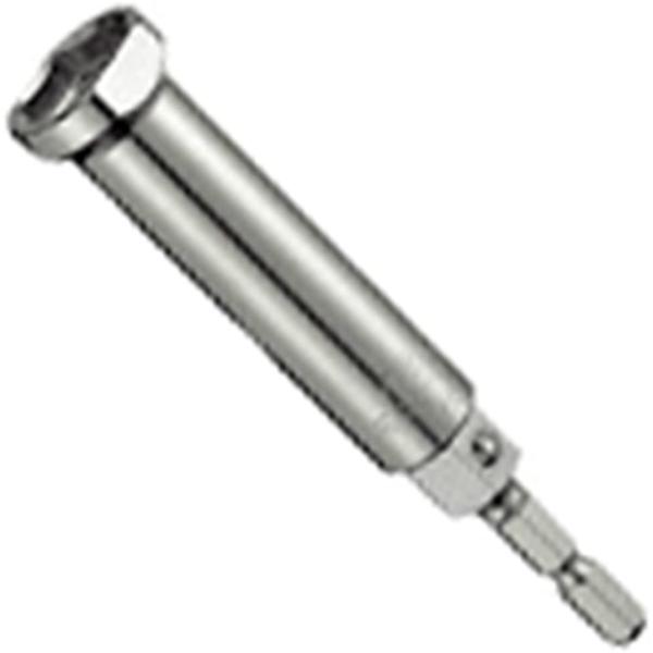 ●レースウェイ、高さの低いハンガーレールに●電動ドリルと手動でも使える兼用タイプ・サイズ:全長115×直径23.5mm・本体重量:80g・呼び寸法:17mm・差込角:6.35mm・仕様:電動(6.35mm)・手動(13mm)兼用タイプ(脱落...