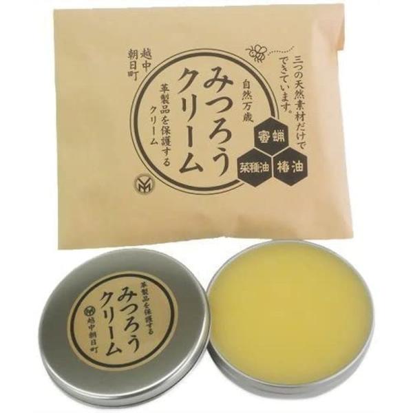 尾山製材株式会社 革用みつろうクリーム40g原材料が椿油、国産菜種油、国産蜜蝋の自然素材のみでの製造塗り心地を追求して原材料を厳選