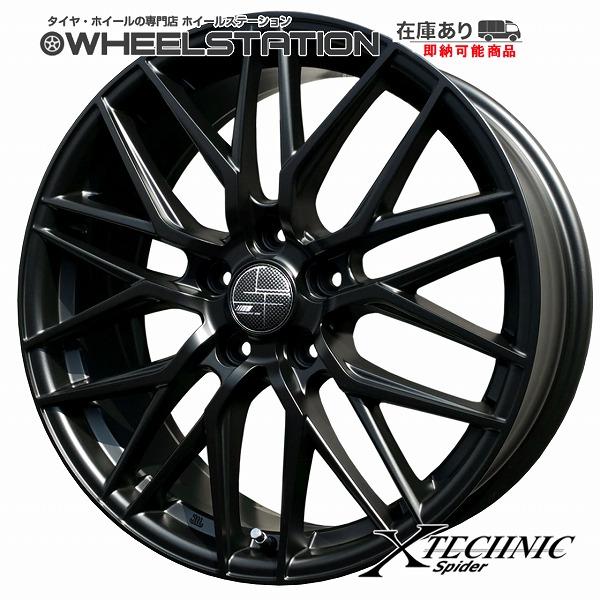 X-TECHNIC Spider 18x7.5J OFF+48 5H/PCD100精悍な見た目のスパイダーメッシュホイール4本セットレクサスCT/プリウス/トヨタ86/スバルBRZ/インプレッサ他