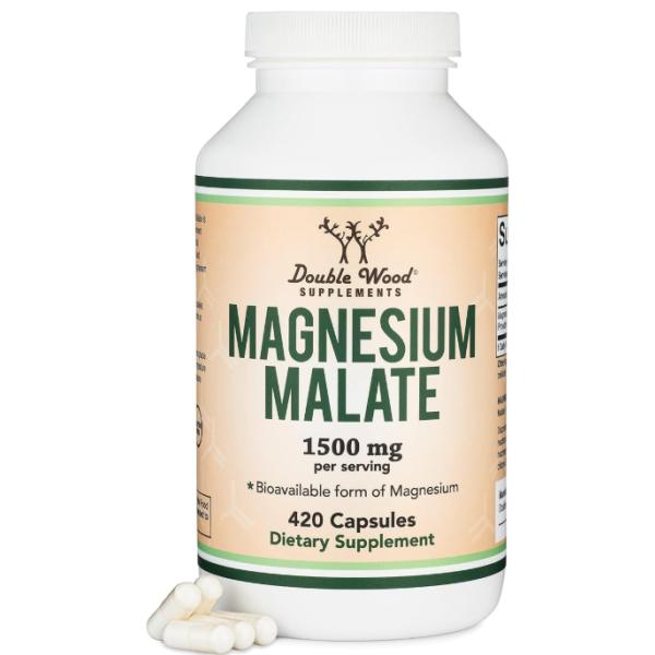 ◆ブランド  Double Wood Supplements◆容量　1,500mg 420カプセル　　◆摂取目安　１日3錠/420◆成分　・1日あたりの摂取量の割合 リンゴ酸マグネシウム1500mg以上, 元素マグネシウム225mgを含有5...