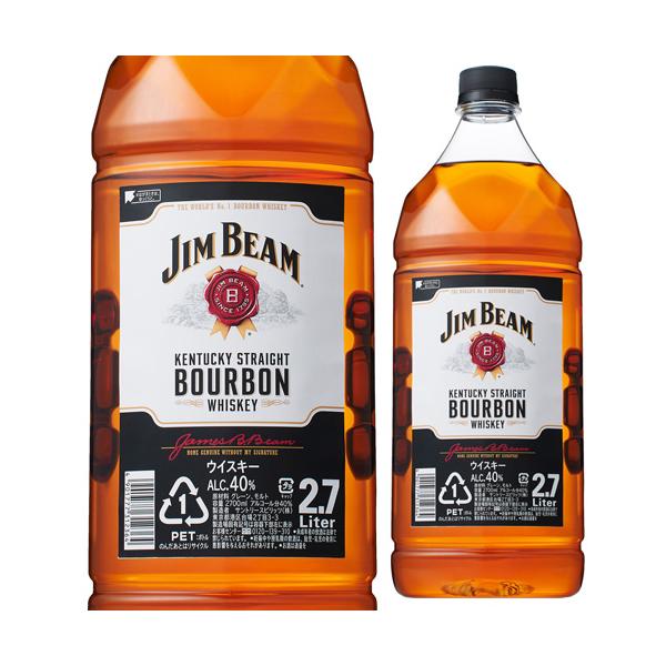 世界ＮＯ.1バーボン「ジムビーム」の大容量が新発売。香味を高める発酵法、内側を焦がしたオーク材の熟成樽、４年余りの熟成期間。マイルドで飲みやすく、ワインのような風味商品名 ジムビーム容量 2700ml×6アルコール度数 40度産地 アメリカ...