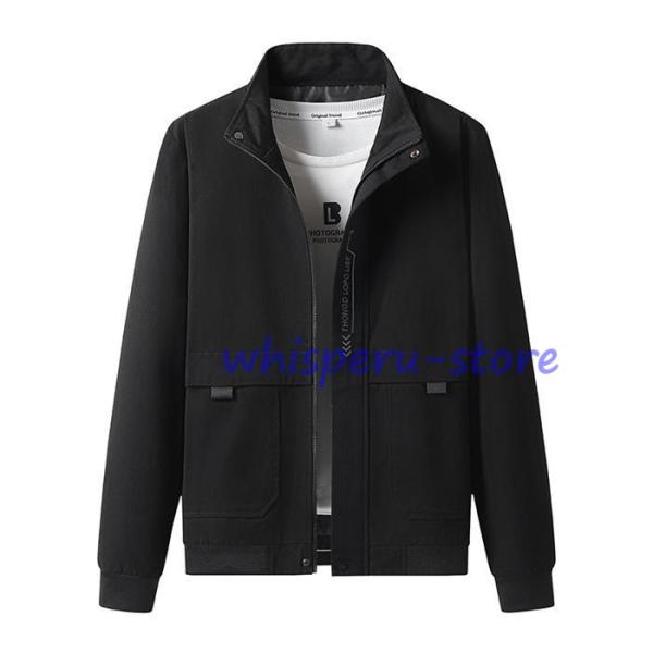 ジャケット メンズ 薄手 ライトジャケット スタンドカラー ジップアップ 立ち襟 秋服 カジュアルジャケット 【品　番】yiyang04【カラー】カーキ、ブラック、アーミーグリーン【サイズ】L、XL、2XL、3XL、4XL【素　材】ポリエス...