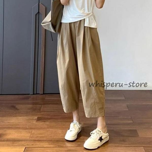 ガウチョパンツ レディース ワイドパンツ テーパードパンツ 9分丈 無地 サルエルパンツ ウエストゴム ボトムス パンツ ズボン おしゃれ シンプル カジュアル 大人可愛い ファッション 夏 新作 体型カバー 着やせ ゆったり【品   番】...