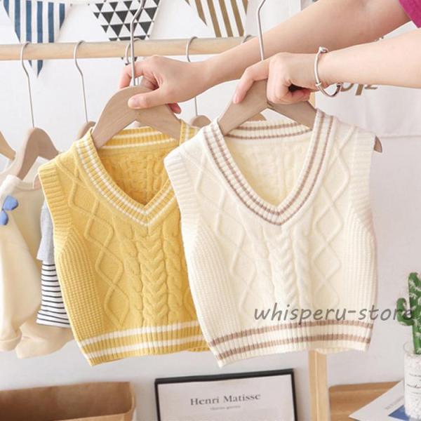 ■ 品名：キッズベスト■ 素材：ニット ■ カラー：全3色■ サイズ(身長):80cm 90cm 100cm 110cm 120cm人気検索ワード：ニットベスト キッズニットベスト カジュアル 洗える 家庭洗濯OK ウール混 春秋秋冬  前...