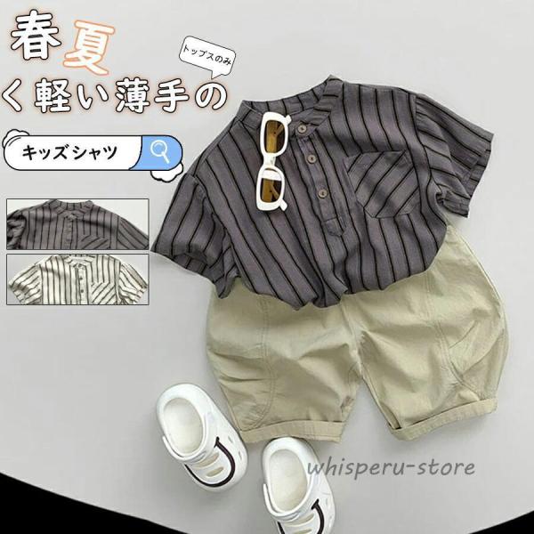 キッズ シャツ 半袖ｔシャツ 子供服 男の子 赤ちゃん 幼児 柔らかく軽い薄手の 快適Tシャツ かわいいボタンシャツ 綿 カジュアル 通気性 丸首 夏服 ベーシックボーイズ フォーマル 普段着 発表会 アウトドア 結婚式 入園式 卒園式 入...