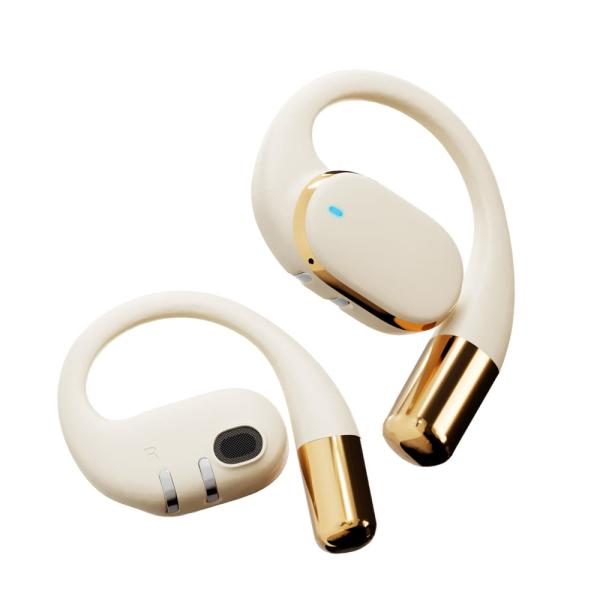 ■カラー: ベージュ 関連キーワード: イヤホン ワイヤレスイヤホン Bluetoothイヤホン オープンイヤー オープン型 ヘッドホン 耳をふさがない ながら聴き 開放型 空気伝導 耳かけ型 イヤーフック 耳掛け式 耳を塞がない 圧迫感な...