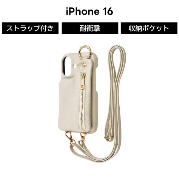 ■対応端末: iPhone 16■カラー: アイボリー■素材: 合成皮革(ポリウレタン)、ポリカーボネート、亜鉛合金■ストラップホール: なし■ワイヤレス充電: 非対応■MagSafe: 非対応関連キーワード: iPhone16 ケース シ...