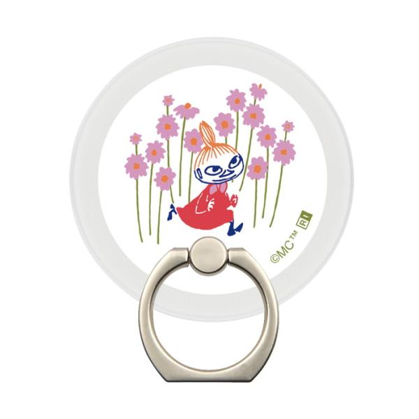 ■対応端末: 各種スマートフォン■カラー: リトルミイフェア25年_花畑2■素材: ポリカーボネート、アルミ、鉄関連キーワード: スマホリング ミイ リトルミイ ムーミン マグネット シンプル スマホ リング バンカーリング かわいい 落下...