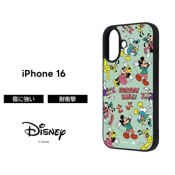 ■対応端末: iPhone 16■カラー: ミッキー＆フレンズ_総柄■素材: 熱可塑性ポリウレタン、ポリカーボネート■ストラップホール: あり■MagSafe: 非対応関連キーワード: iPhone16 ケース ミッキー かわいい スマホケ...