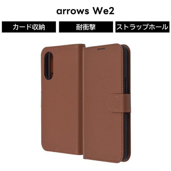 ■対応端末: arrows We2■カラー: ブラウン■素材: 合成皮革(ポリウレタン)、熱可塑性ポリウレタン■ストラップホール: あり■MagSafe: 非対応関連キーワード: arrowsWe2 ケース 手帳型 マグネット 手帳型ケース...