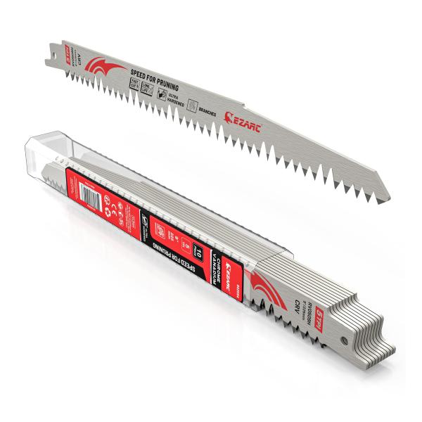 カラー：10本入サイズ：225mmスタイル：インダストリアル【生木・枝切用】生木の剪定、枝・幹の伐採用ノコギリ替刃です。衝〓燒入と研磨技術により、鋭くて切れ味抜群、庭木の剪定や、伐採に最適です。【混合・正逆刃】高精度に研磨される混合・正逆刃...
